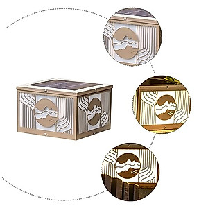 DOITOOL 1pc Post lamp Light for Outside Patio Fence Post Lights Fence Solar Lights Outdoor Fence Deck Cap Light Outdoor Column Lights Outdoor Pillar Light Outdoor lamp Lighting