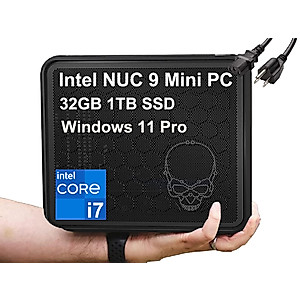 Intel NUC 9 Extreme Mini PC Gaming & Business Desktop Computer, Intel Core i7-9750H, 32GB RAM, 1TB PCIe SSD, Windows 11 Pro, Thunderbolt, WiFi, Ethernet, 3 Yr Warranty