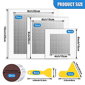Drywall Repairs Kit, 6 Pieces Wall Patch Kits, 4/6/8 Inch Dry Wall Hole Repair Patch Metal Patch, Quick Fix Extended Self-Adhesive Mesh (6 Pcs)
