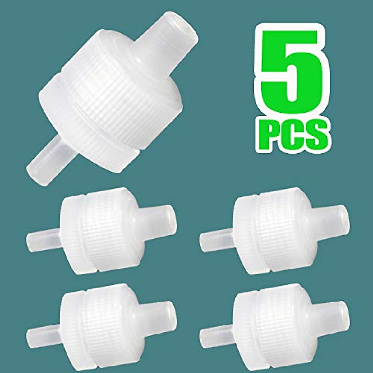 Ks-Tek Plastic Clear Reusable Syringe Filter Used with Filter Membranes, Durable and Stable for Lab Filtration (13mm,5)