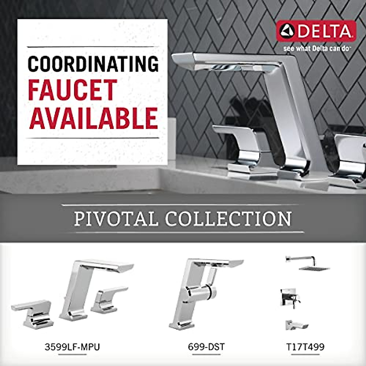 Delta Faucet 79956 Pivotal Wall Mounted Single Post Toilet Paper Holder with Shelf in Polished Chrome, Bath Accessories