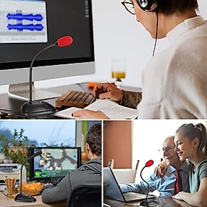 USB Computer Microphone, Plug&Play Cardioid Condenser PC Laptop Mic, On/Off and Mute Buttons with LED Indicator, Compatible with Windows/Mac, Ideal for YouTube,Zoom,Recording,Games (6ft)