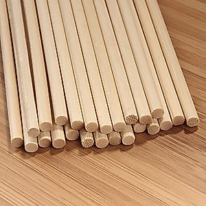 BambooMN Premium 15" Inch (1.25ft) Long 5mm Thick Safe Multipurpose Tornado Twist Potato Bamboo Skewers, 300 Pieces Perfect for Camping or Outdoor Party, Garden Sticks