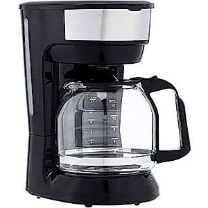 Nozaya 12-Cup Countertop Coffee Maker - for 8-10 People, Easy to Clean, Black