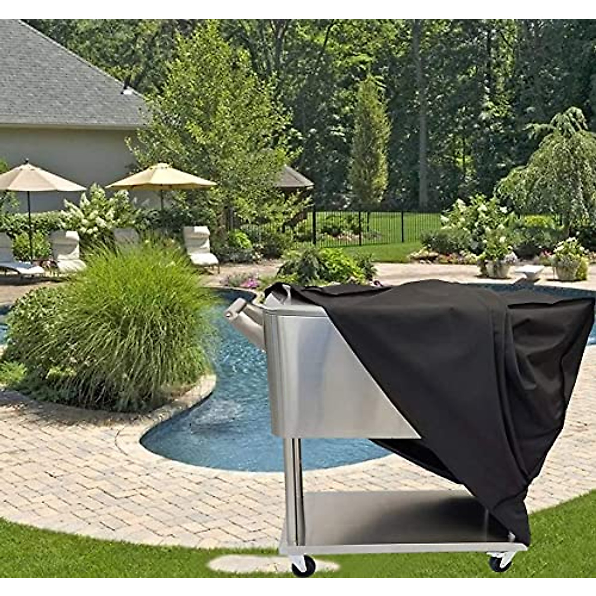 Cooler Cart Cover 420D Oxford Fabric Waterproof Patio Ice Chest Protective Covers with UV Coating