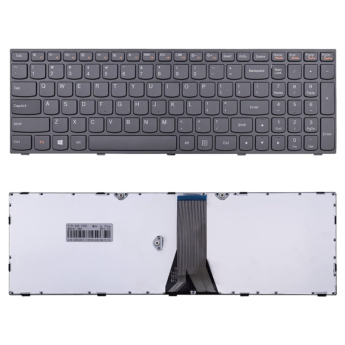 SUNMALL Laptop Keyboard Replacement with Frame Compatible with Lenovo LdeaPad Flex 2 15 B50 B50-30 B50-45 B50-70 B50-80 B51-80 G50 G50-30 G50-45 G50-70 G50-80 G50-75 Z50 US Layout