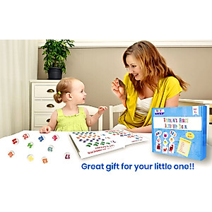 Bright Munchkins Toddler Busy Book - Preschool Learning Activities Book for Ages 2-4, Preschool Toddler Learning Toys & Montessori Toys, Autism Sensory Toys, 134 Piece Set with 10+ Activities