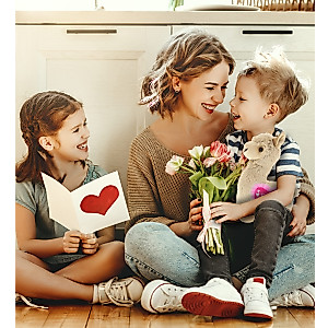 DolliBu Happy Mother's Day Super Soft Plush Beige Llama Figure - Cute Stuffed Animal with Pink Heart Message for Best Mommy, Grandma, Wife, Daughter - 11 Inch