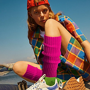 Pink Leg Warmers,Leg Warmers for Women 80s,80s Workout Costumes for Women,Neon Leg Warmers,80s Costumes for Women,Leg Warmers,Ankle Warmers,Halloween Costume for Women,80's Accessories for Women