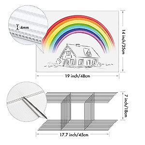 12 Pack Blank Yard Signs with Stakes, IKAYAS 19 x 14 Inches White Garden Yard Signs Yard Sale Signs Corrugated Lawn Signs for Party Yard Decorations,Garage Sale, Guidepost, Open House