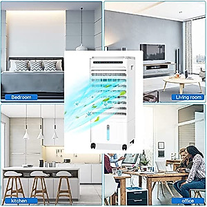 Majnesvon Portable Air Conditioner 8,000 BTU, Compact Home AC Cooling Unit with Dehumidifier & Fan, Complete Window Mount Exhaust Kit, Full-Function LED Remote Control Included, White