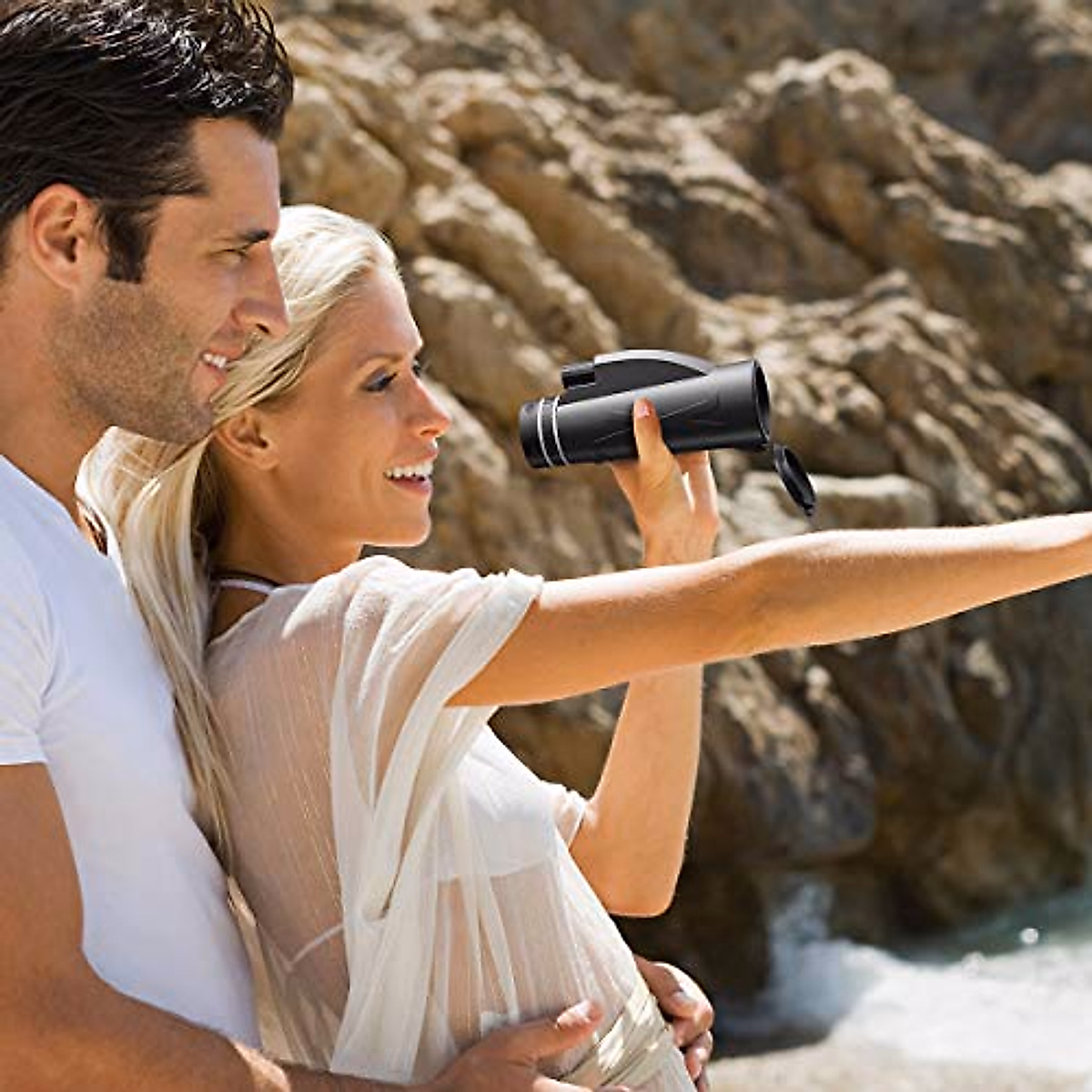 THEBASS 80x100 Monocular Telescope - High Power Prism Monocular HD Dual Focus Scope Portable Fogproof with Smartphone Holder & Tripod for Bird Watching Hunting Camping Travelling Wildlife Secenery