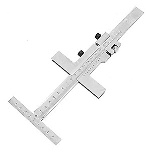 Caliper Rule Dial Caliper Vernier Caliper Metric Vernier Caliper Vernier Caliper,T-Type Vernier Caliper with Fine Adjustment Carbon Steel Ruler Measuring Tool 0-160mm