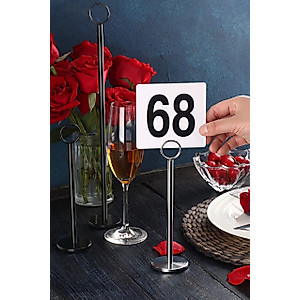 New Star Foodservice 23275 Ring-Clip Table Number Holder/Number Stand/Place Card Holder, 15-Inch, Set of 12
