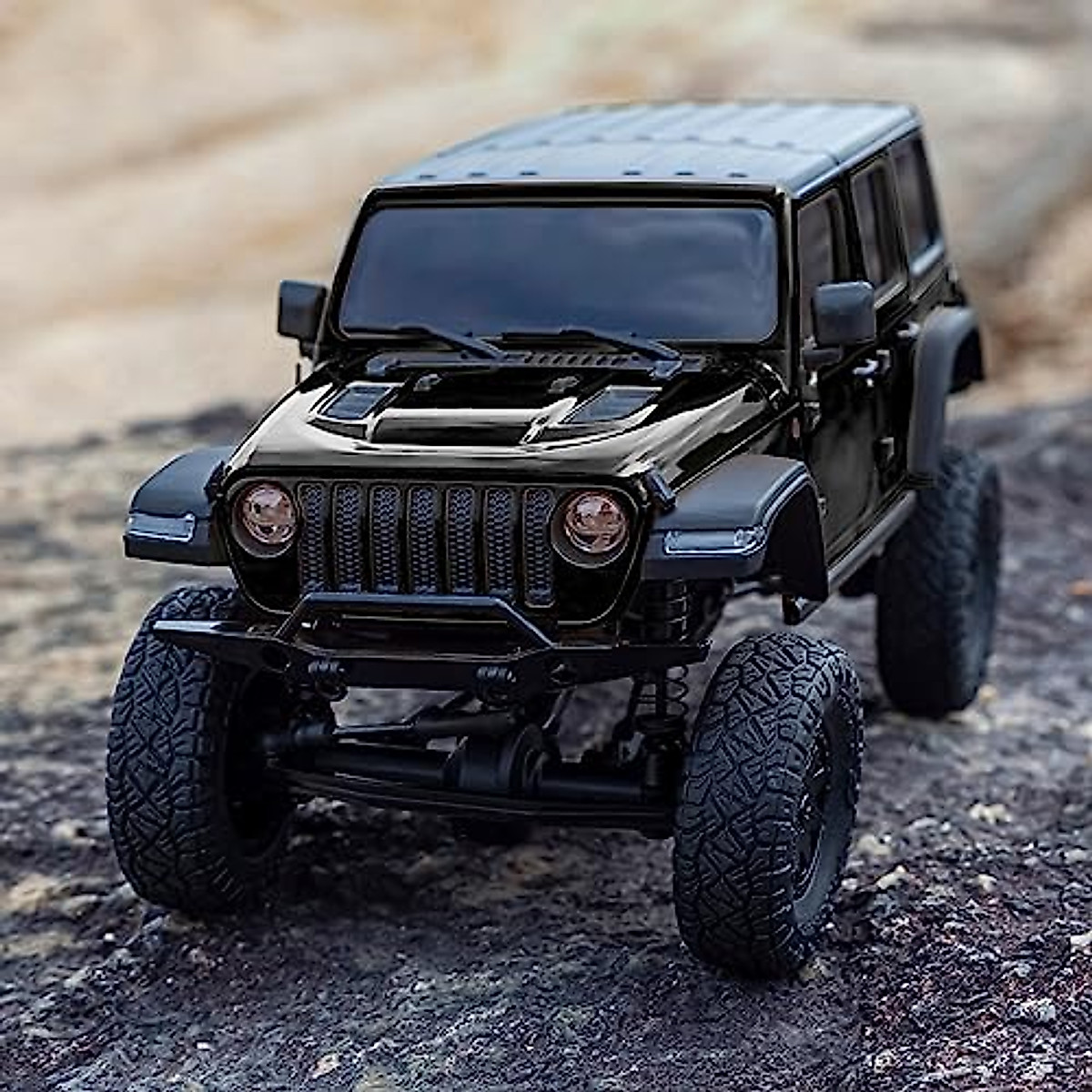 Géneric 1/24 Remote Control Crawler Car, RC Off-Road Truck 2.4GHz 4 Wheel Drive Climbing Car Crawler car RTR Version (Black)