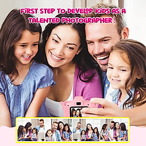 Kids Digital Camera - HD Upgrade for Girls & Boys Age 3-10 - 32GB SD Card, Silicone Cover, Christmas & Birthday Gifts