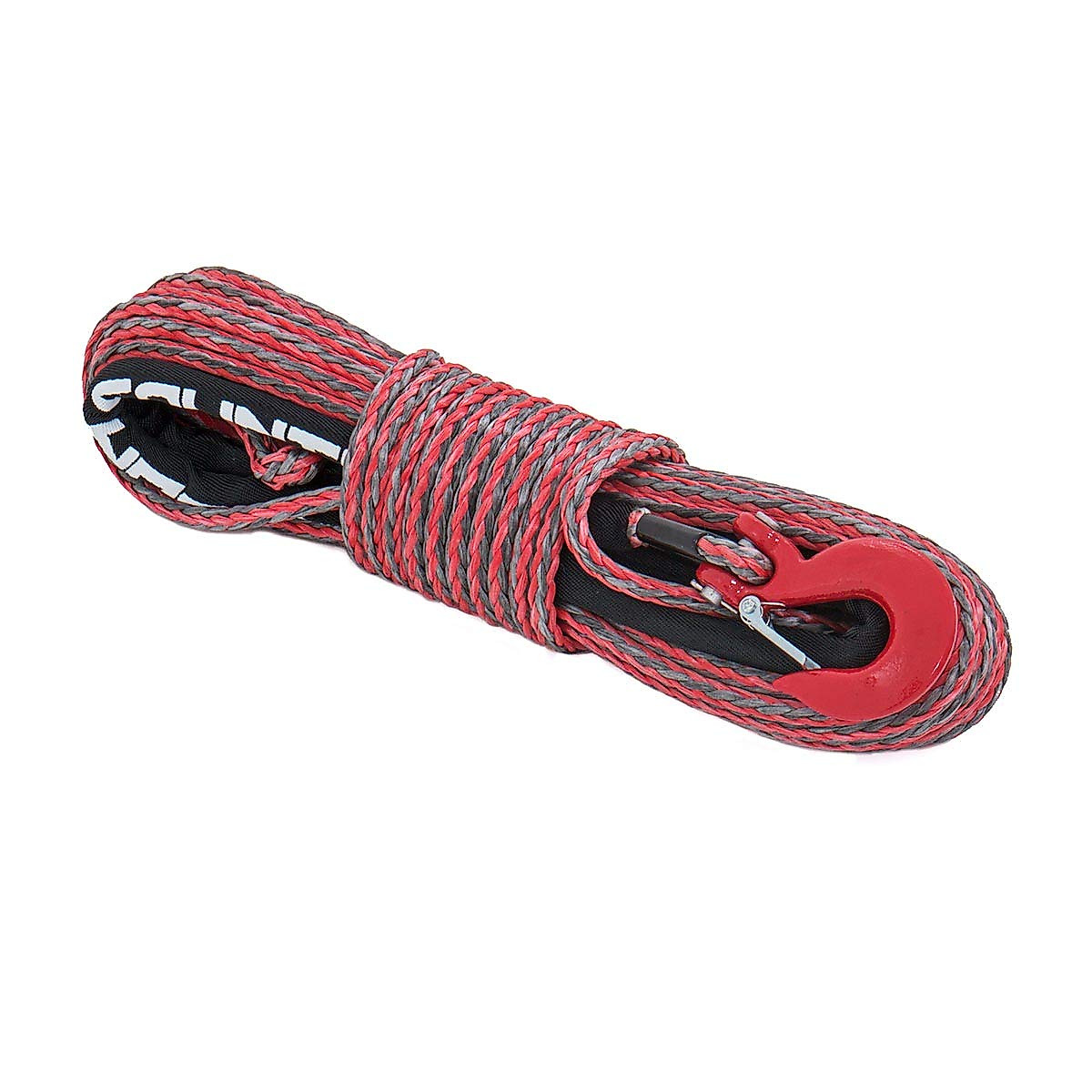 Rough Country 3/8" Red Synthetic Winch Rope with Clevis Hook | 85 FT - RS116