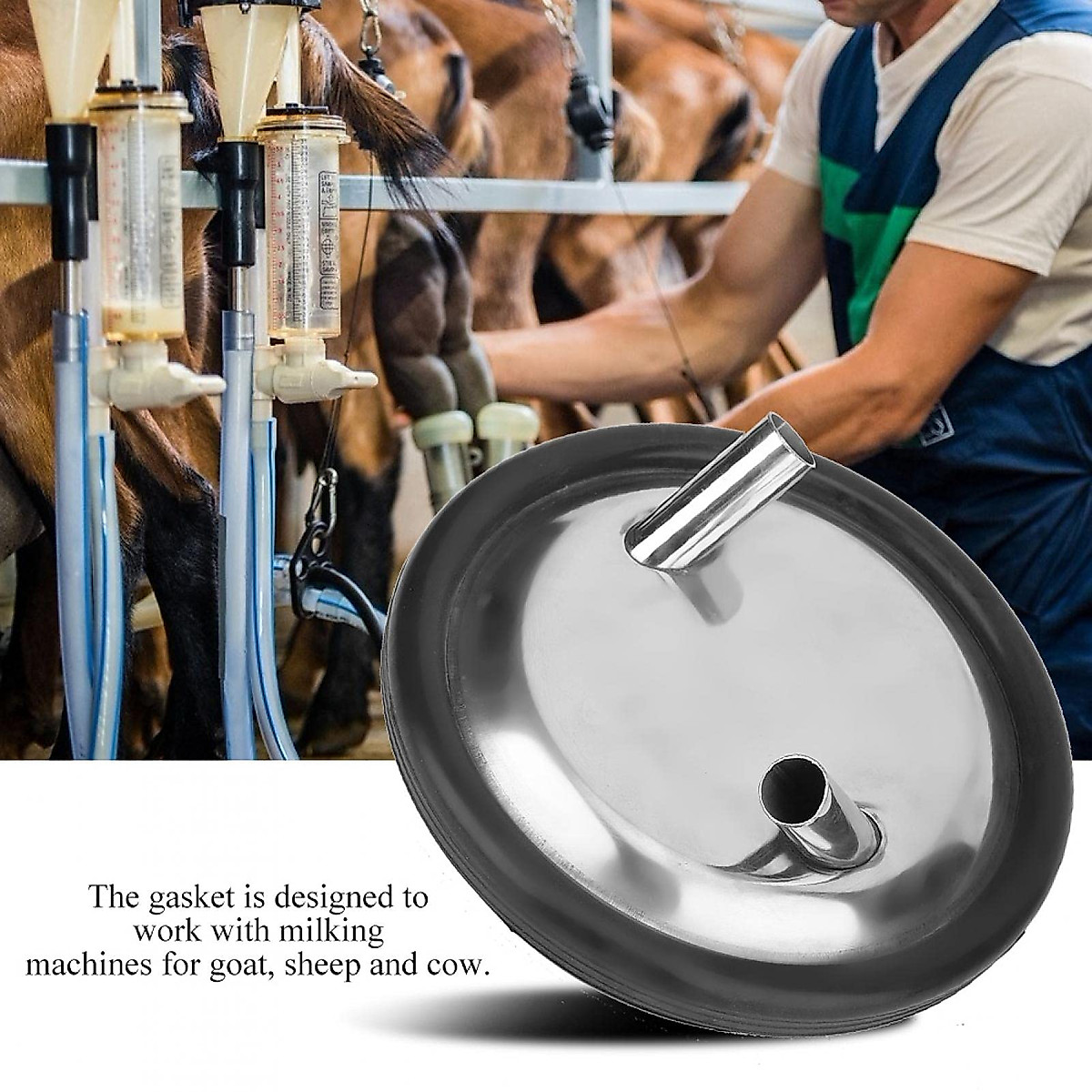 Uxsiya Milk Bucket Gasket Milk Bucket Lid Durable for Sheep for Milking Machine