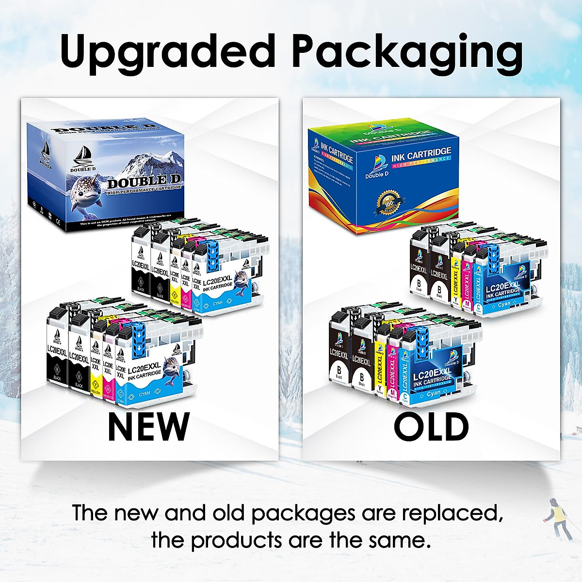 DOUBLE D Upgraded LC20E Compatible Replacement for Brother LC20E LC-20E XXL Ink Cartridges for Brother MFC-J985DW J775DW J5920DW J985DWXL Printer (4BK+2C+2M+2Y) 10 Pack-Updated Version