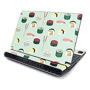 MightySkins Skin for Alienware AREA-51M R2 (2020) - Abstract Black | Protective, Durable, and Unique Vinyl Decal wrap Cover | Easy to Apply, Remove, and Change Styles | Made in The USA