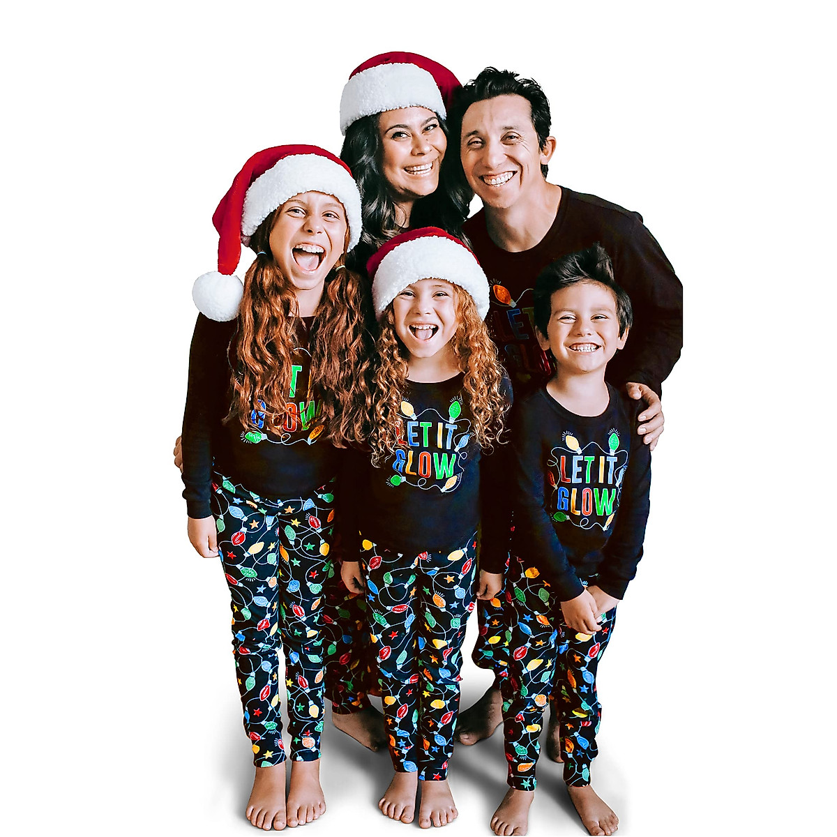 The Children's Place baby girls Family Matching Christmas Holiday Sets, Snug Fit 100% Cotton, Adult, Big Kid, Toddler, Pajama Set, Let It Glow, 8 US