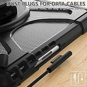 ZenRich Microsoft Surface Pro 9 Case 13 inch 2022, zenrich Rugged Case for Surface Pro 9 with Kickstand and Hand Strap Heavy Duty Shockproof, Compatible with Type Cover Keyboard-Black