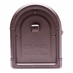 Architectural Mailboxes Roxbury Galvanized Steel Post Mount Mailbox, Compatibility Code F, 7900-5RZ-CG-10, Rubbed Bronze, Large Capacity