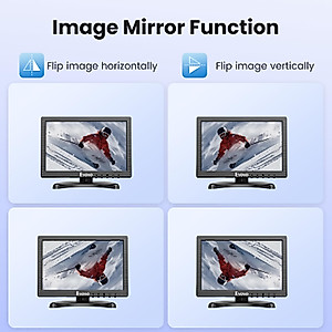 Eyoyo 10 inch Monitor HDMI LCD Monitor 1920x1200 16:10 IPS Screen Display with BNC VGA AV Output for CCTV DVD PC Laptop DVR Built-in Loudspeakers