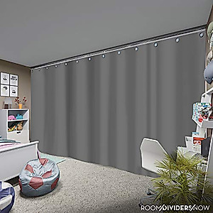 Room/Dividers/Now Ceiling Track Room Divider Kit - XXX-Large A, 8ft Tall x 14ft - 18ft Wide (Slate Gray)