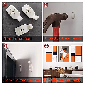 Wall Art, Framed Wall Art,Modern Abstract Canvas Wall Art 3 Piece Set Of Painted Prints, Boho Style For Living Room Bathroom Kitchen Office Wall Decor,Canvas Artwork (white, 16" X 24" X 3 pieces)