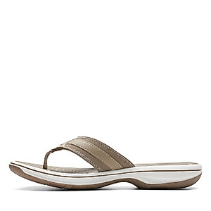 Clarks Women's Breeze Sea Flip-Flop, Taupe, 9
