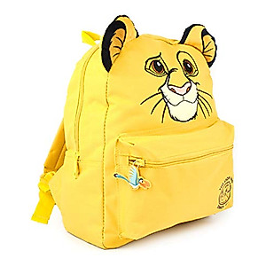 Disney Lion King 3D Simba Cub Face Yellow Backpack