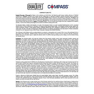Compass CU2WG Emergency Lights for Power Failure with 2 Adjustable LED Lamp Heads, 90-Minute Run Time, Commercial Grade UL924 Wet Location Remote Capable, 120-277V, Grey