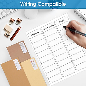 MaxGear 1" x 2-5/8" Address Mailing Sticker Labels for Inkjet or Laser Printer, Matte White Paper Sheets, Strong Adhesive, Dries Quickly, Holds Ink Well, 30 Sheets, 900 Labels