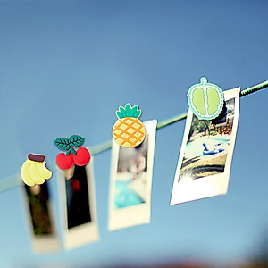 GOMAKERER 22 Pcs Cute Chip Clips, 11 Styles Plastic Fruit Bag Clips Funny Chip Clips Cute Bag Clips Dispenser Bag Clips Food Seal Storage Clips Photo Card Clips