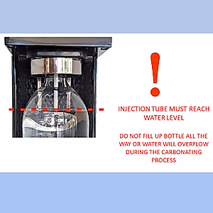 Sodafall Seltzer bottle with converter adapter for SodaStream machines/Fizz saver seltzer bottle with dispenser (red)