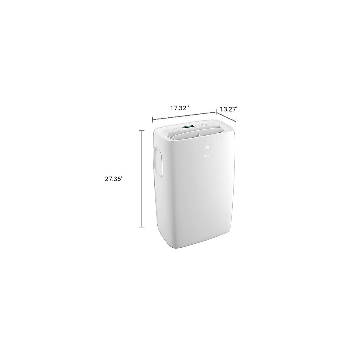 LG 7,000 BTU (DOE) / 10,000 BTU (ASHRAE) Portable Air Conditioner, Cools 300 Sq.Ft. (12' x 25' room size), Quiet Operation, LCD Remote, Window Installation Kit Included, 115V, LP0721WSR
