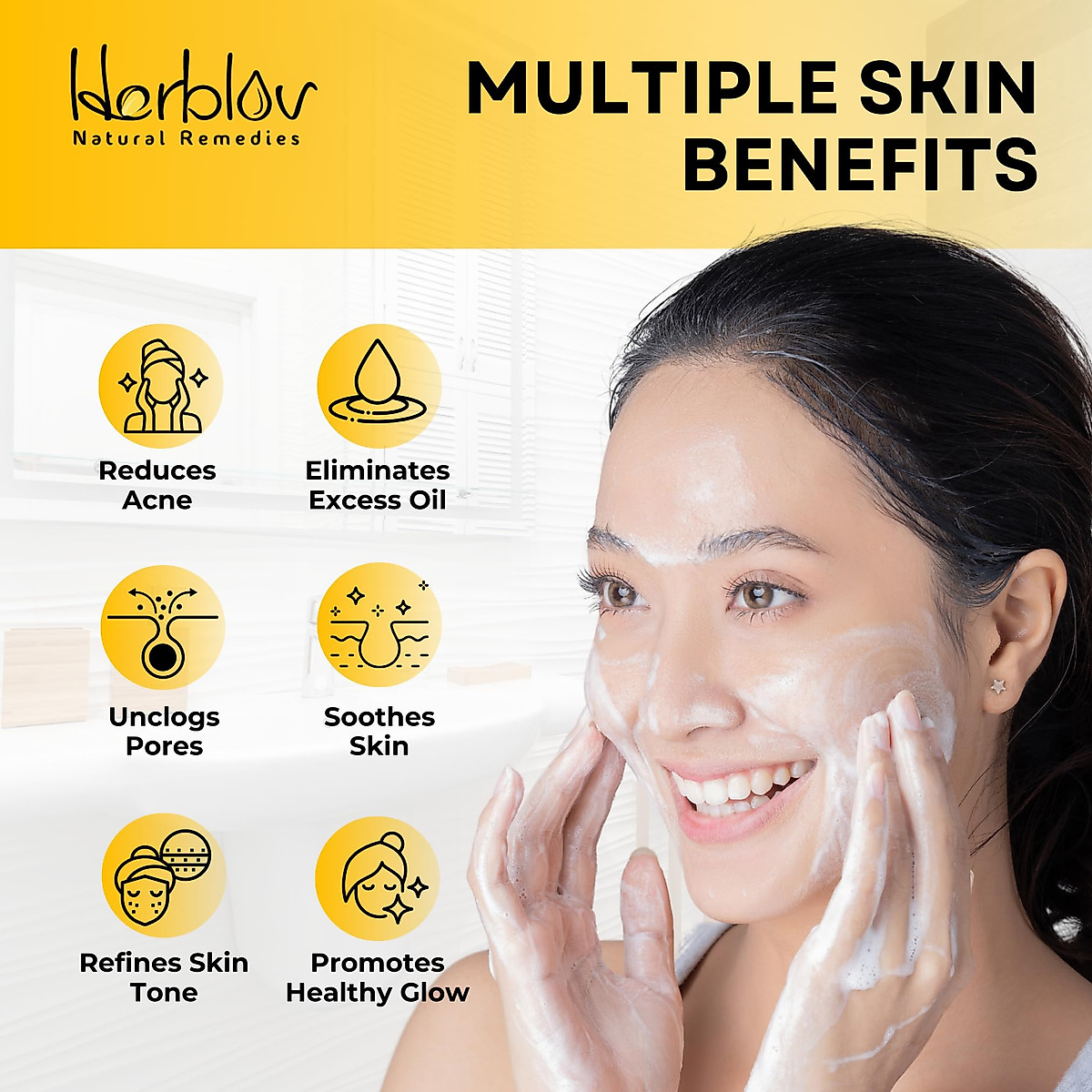 Cleansing 10% Sulfur Soap Bar for Face & Body – Natural Shine Control Facial Cleanser for Acne, Oily Skin – Made in USA Healing Skincare Wash with Lemongrass, Tea Tree Oil, Vitamin E, Coconut Milk