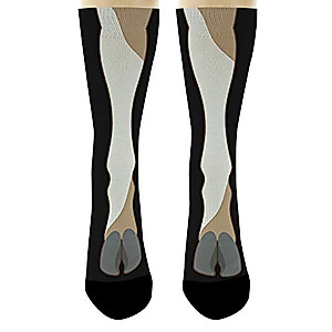 ThisWear Farm Animal Gifts Goat Leg Socks Goat Related Gifts Funny Goat Gift Set 2-Pairs Novelty Crew Socks