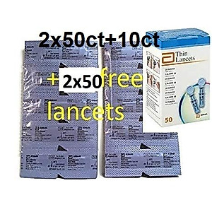 Precision Xtra Blood Glucose 100ct Test Strip +10ct free+ 100 FREE LANCETS