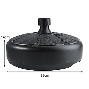 DEWIN Umbrella Base - Patio Umbrella Base Stand For Weights Plastic Replacement Parts, Umbrella Stand,Fillable Mobile Umbrella Base, Plastic Outdoor Patio Yard Garden Round Shape Water Stand