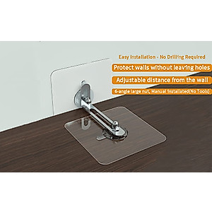 Furniture Anchors Wall Anchors, Anti Tip Furniture Anchors No Drill, Adhesive Furniture Wall Anchors for Baby Proofing - Secure Cabinet Bookcase Dresser Shelf Wall, No Screw, 6 Pairs