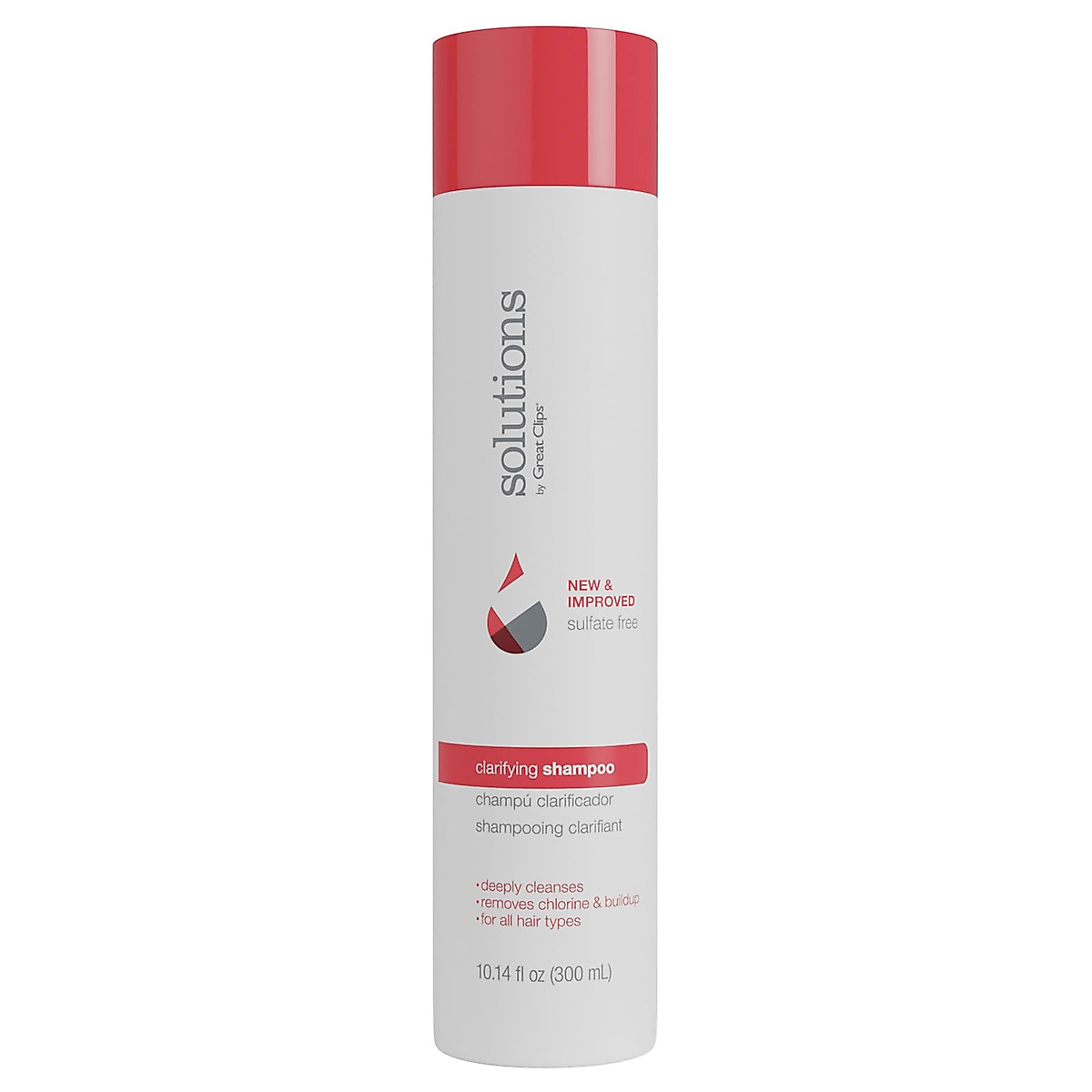 GREAT CLIPS Solutions Clarifying Shampoo 10 fl oz | Removes Build-up | For All Hair Types | Great for Swimmers