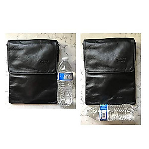 LaGaksta Ashley II Italian Soft Leather Shoulder Crossbody Bag -Black,Small