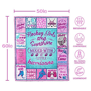 Wotail Hockey Gifts, Hockey Blanket, Hockey Gifts Ideas, Ice Hockey Gifts, Field Hockey Gifts, Hockey Gift, Gifts for Hockey Lovers 60"x 50"