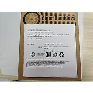 Scotte Cigar humidor case/jar,Leather Cedar Wood Cigar Canister Portable for 12-16 Cigar (Black)