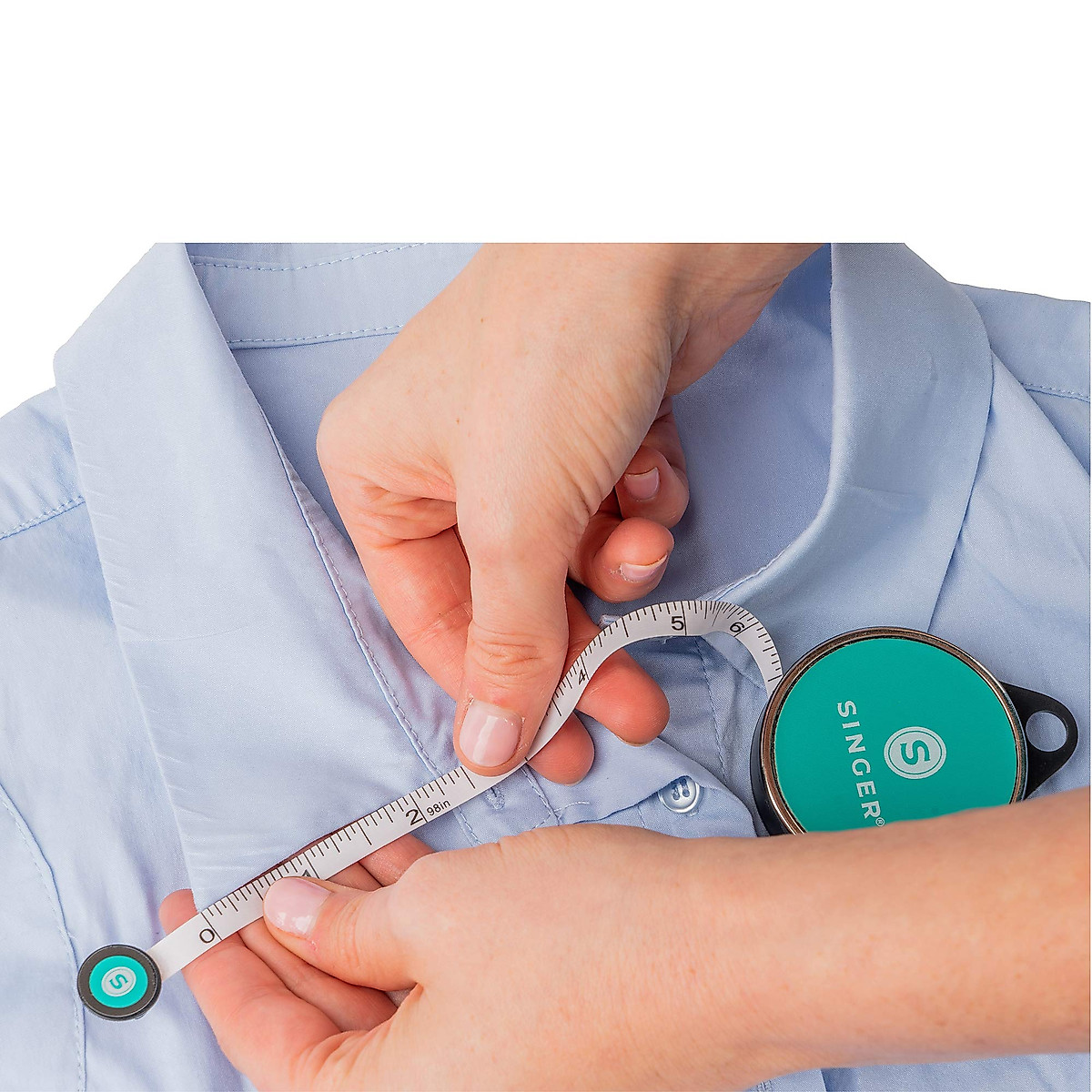 SINGER 50003 ProSeries Retractable Tape Measure, 96-Inch , Teal