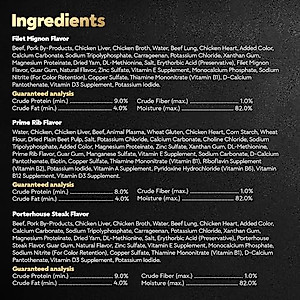 CESAR Adult Wet Dog Food Classic Loaf in Sauce Steak Lovers Variety Pack with Real Meat, 3.5 oz. Easy Peel Trays, Pack of 36