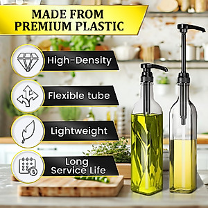 Black Pump Coffee Syrup Pumps - 4 Pcs Coffee Creamer Pump Dispenser Milk Pump for Gallon Black Cherry Juice Bottle Pumps Soda Can Pump - Ketchup Can Pump Half Gallon Pump Squirt Bottle Pump Reluen