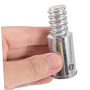 WOONEKY Adapter Silver Broom Handle Parts Broom Handle Threaded End Attachments Aluminum Alloy Extension Pole Threaded Adapter